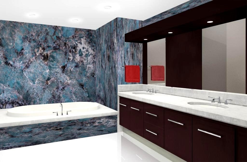 Elegant Semi-Precious Stone | Amazonite | Marble Centre