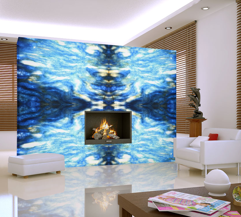 Glowing Onyx Slabs | Aquamarine Onyx (Backlit) | Marble Centre