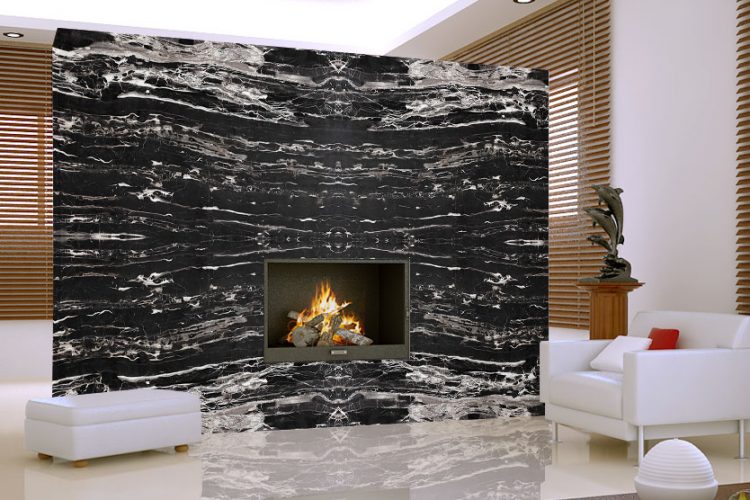 Exquisite Black Marble Slabs | Silver Portoro | MCI Bangalore